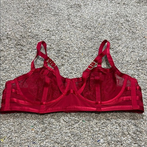 Torrid Curve Strappy Red Underwire Bra 0 Large | eBay