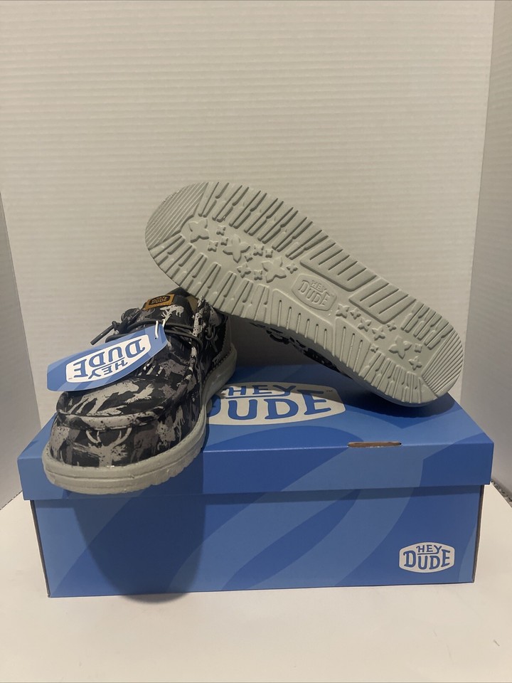 Hey Dude Wally Funk Hunt Camo Men's Casual Shoes Grey Size 9 | eBay