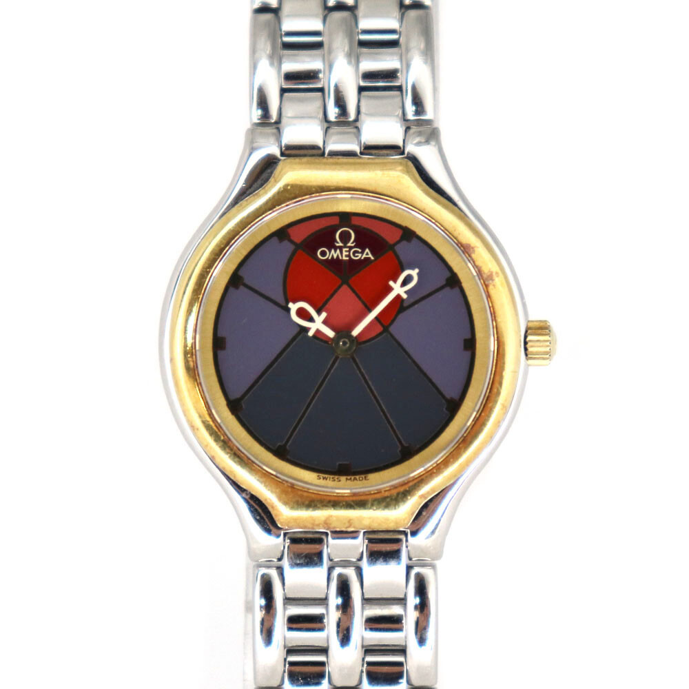 OMEGA Symbol Pyramid Quartz Men's Watch From Japan G0… - Gem