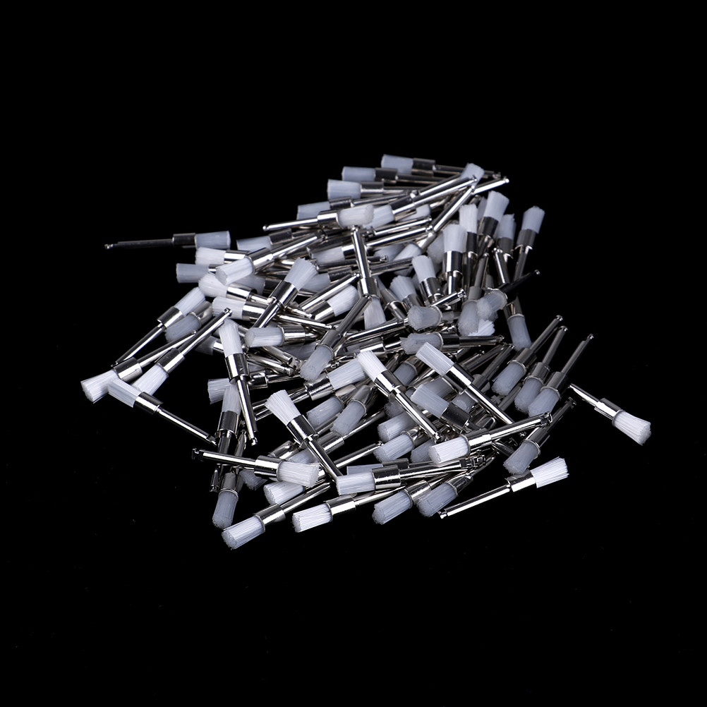 100Pcs Dental Polishing Polisher Prophy Cup Brush Brushes Nylon Latch ...