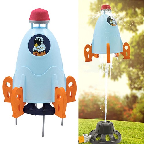 Rocket Sprinkler Toy Plastic Space Rocket Jet Water Pressure Lift ...