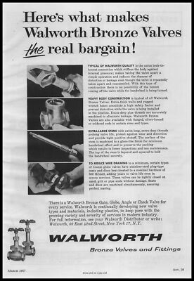1957 Walworth New York Bronze Gate Globe Angle Check Valves & Fittings ...