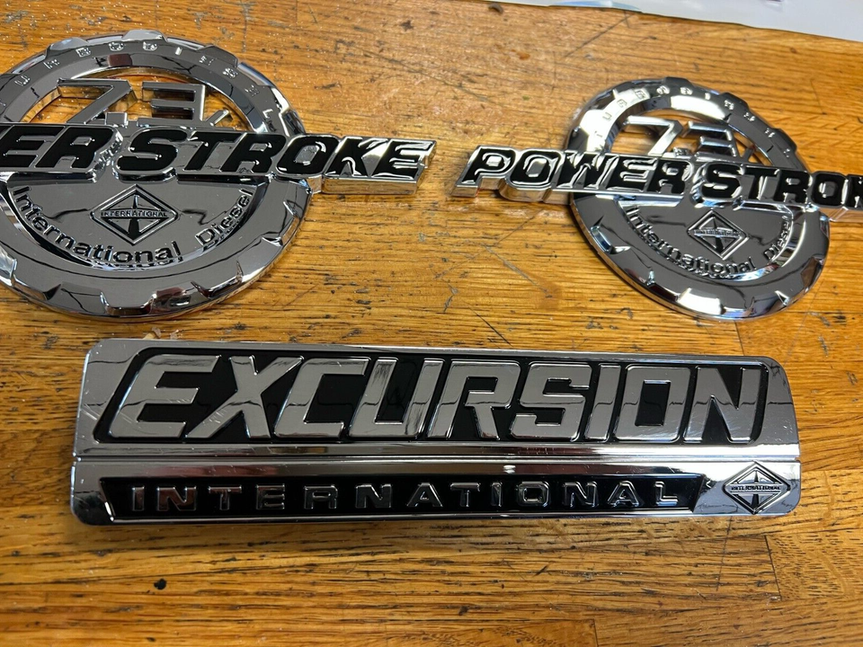 7.3L 7.3 POWER STROKE INTERNATIONAL FORD EXCURSION EMBLEMS SET FITS ...