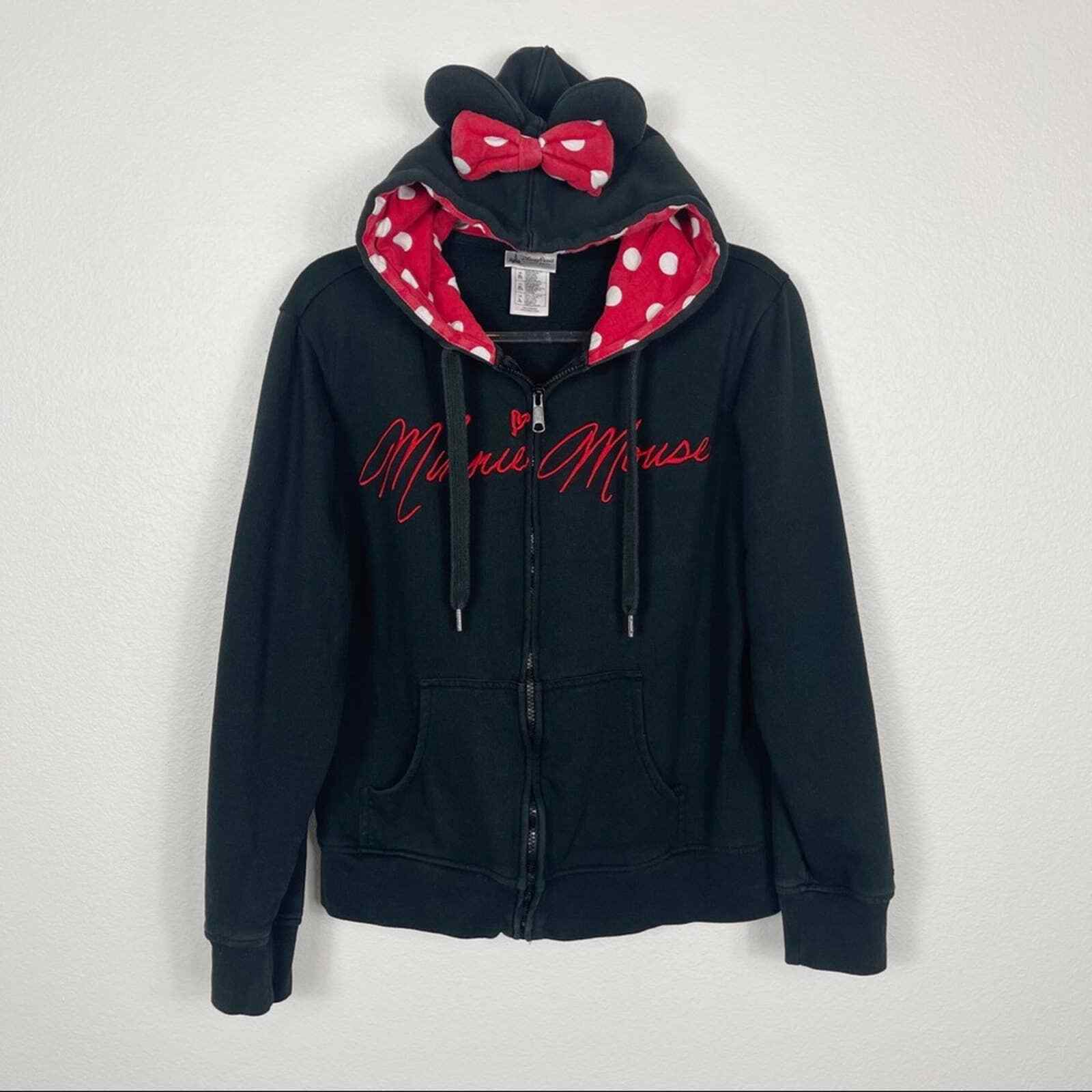 Disney Parks Minnie Mouse Hooded Ears Jacket Large - Gem
