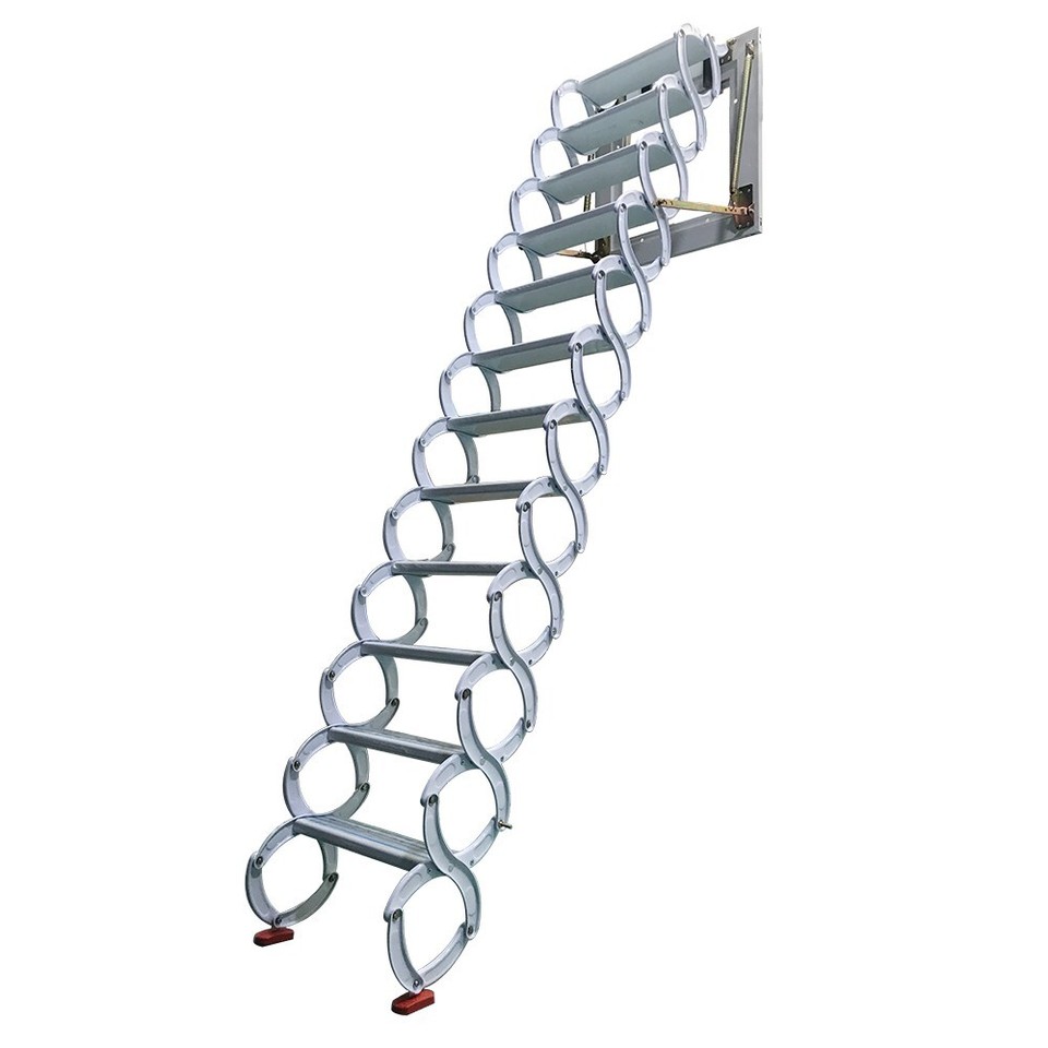 White Folding Ladder Loft Stairs/Wall Mounted Folding Ladder Attic | eBay