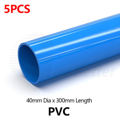 5pcs PVC Pipe 40mm Diameter, 300mm Length, Bule Plastic Tubing Tube Cut ...