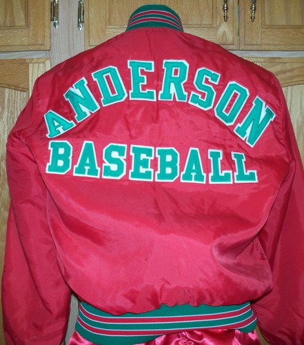 Authentic Satin Local High School baseball jock jacket-ANDERSON ...