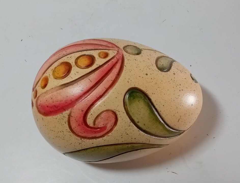 Hand Painted Ceramic Speckled Egg Signed D Logan Easter | eBay