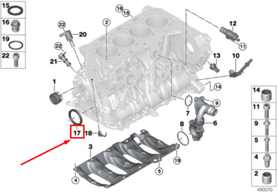 NEW MINI COOPER F56 ENGINE OIL PRESSURE SENSOR 12618647488 8647488 ...