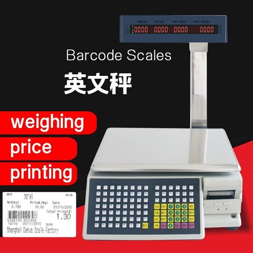 30KG English Version Self-adhesive Label Electronic Scale Pricing ...