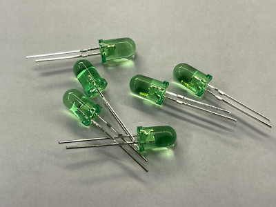 GREEN Blink Slow Blinking LEDs Flashing CLEAR FOCUSED Flash 5mm LED QTY ...