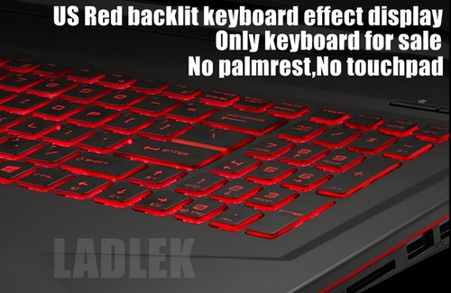 US Backlit keyboard for MSI GL63 9RCX/9SC/9RDS/8SD/8SE/9SE(MS-16P5/16P7 ...