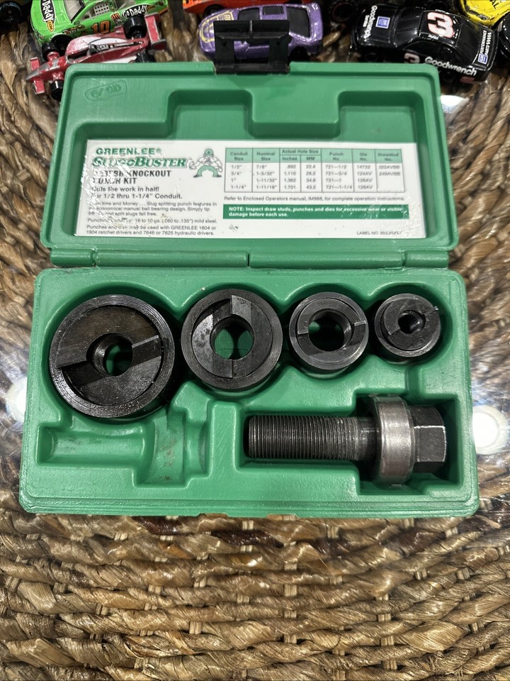Greenlee Slug Buster Knockout Punch Set 7235BB 1/2" to 1-1/4" Conduit ...