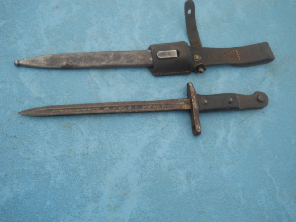 WW1 german M1898 turkish model 1935 mauser M-1 garand bayonet w ...
