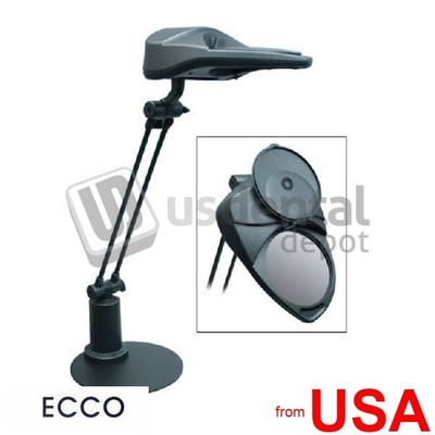 ECCO - Jupiter Magnifier Lamp 13W - Grey - Bulb included - Table lamp ...