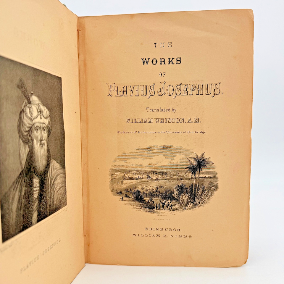 Antique Works of Flavius Josephus Whiston W.P. Nimmo Edinburgh 684pp ...