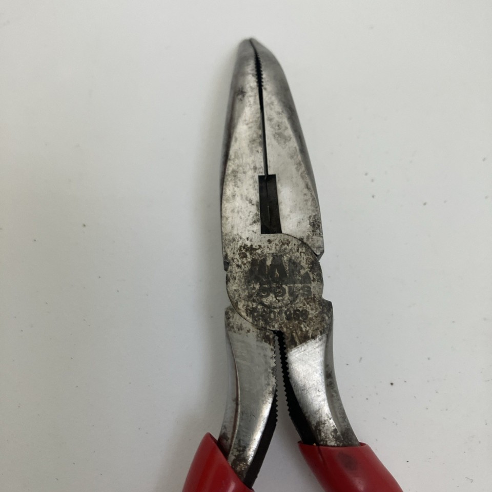 MAC Bent Needle Nose Pliers Red Handle P301956 W/ Cutter 6 Inch USA | eBay