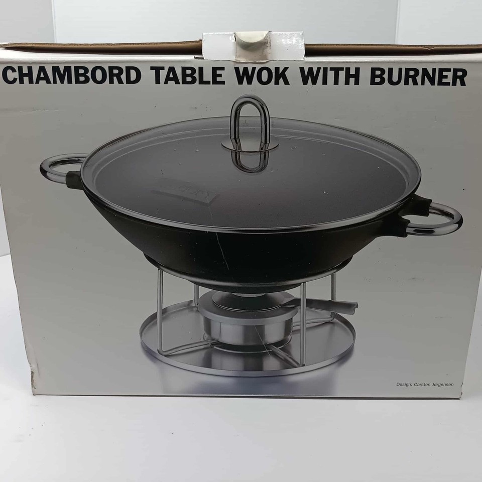 Bodum Chambord Cast Iron Wok 11.5” By 11.5” New Open Box | eBay
