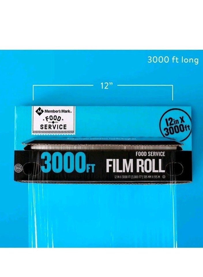 Huge Roll Member's Mark Foodservice Film (12" x 3,000') FAST SHIP! | eBay