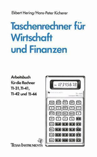 Taschenrechner Für Wirtschaft und Finanzen : Arbeitsbuch Für Die ...