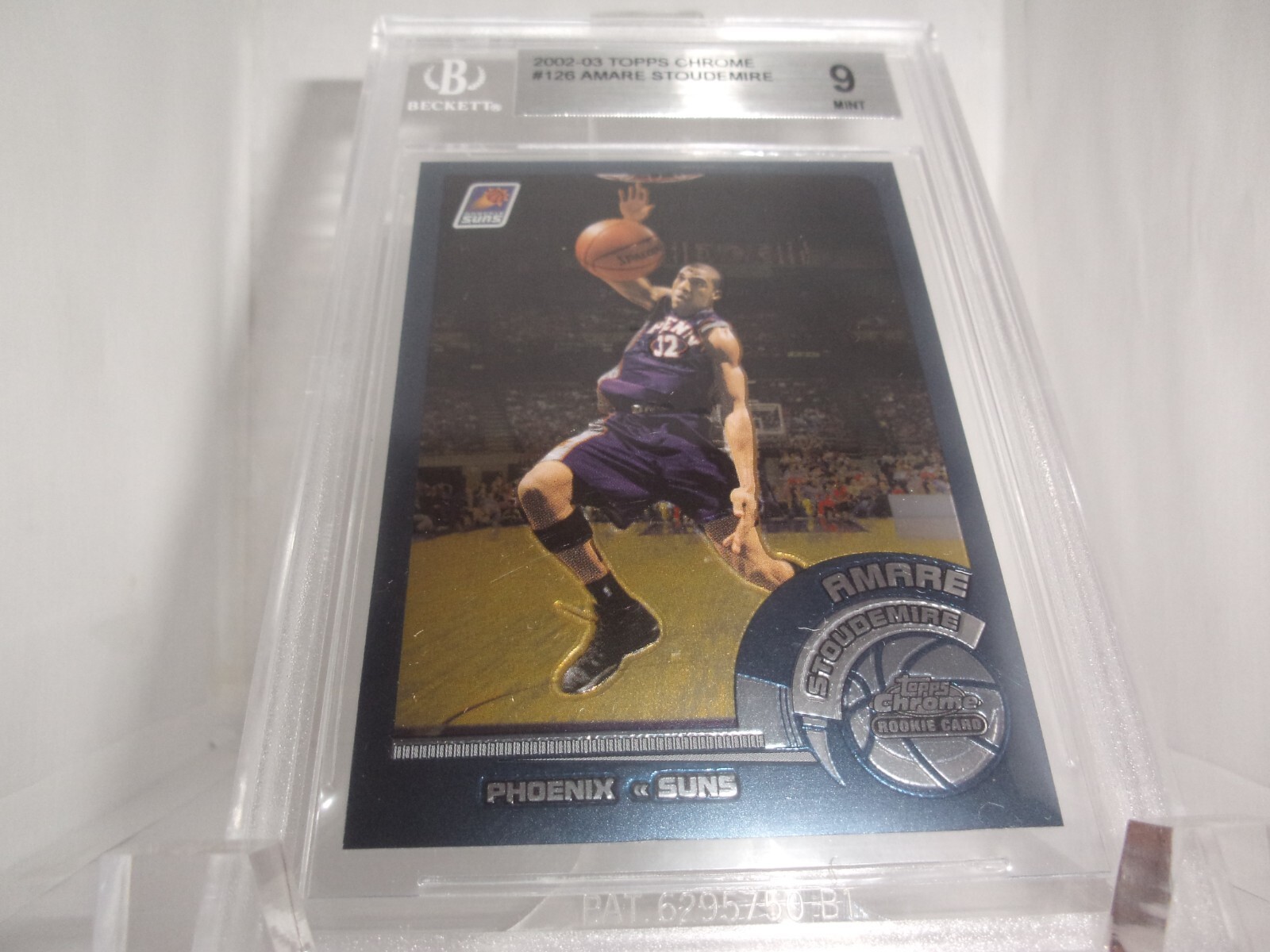 2002-03 Topps Chrome Amare Stoudemire Rookie #126 Becket 9-Mint Phoenix ...