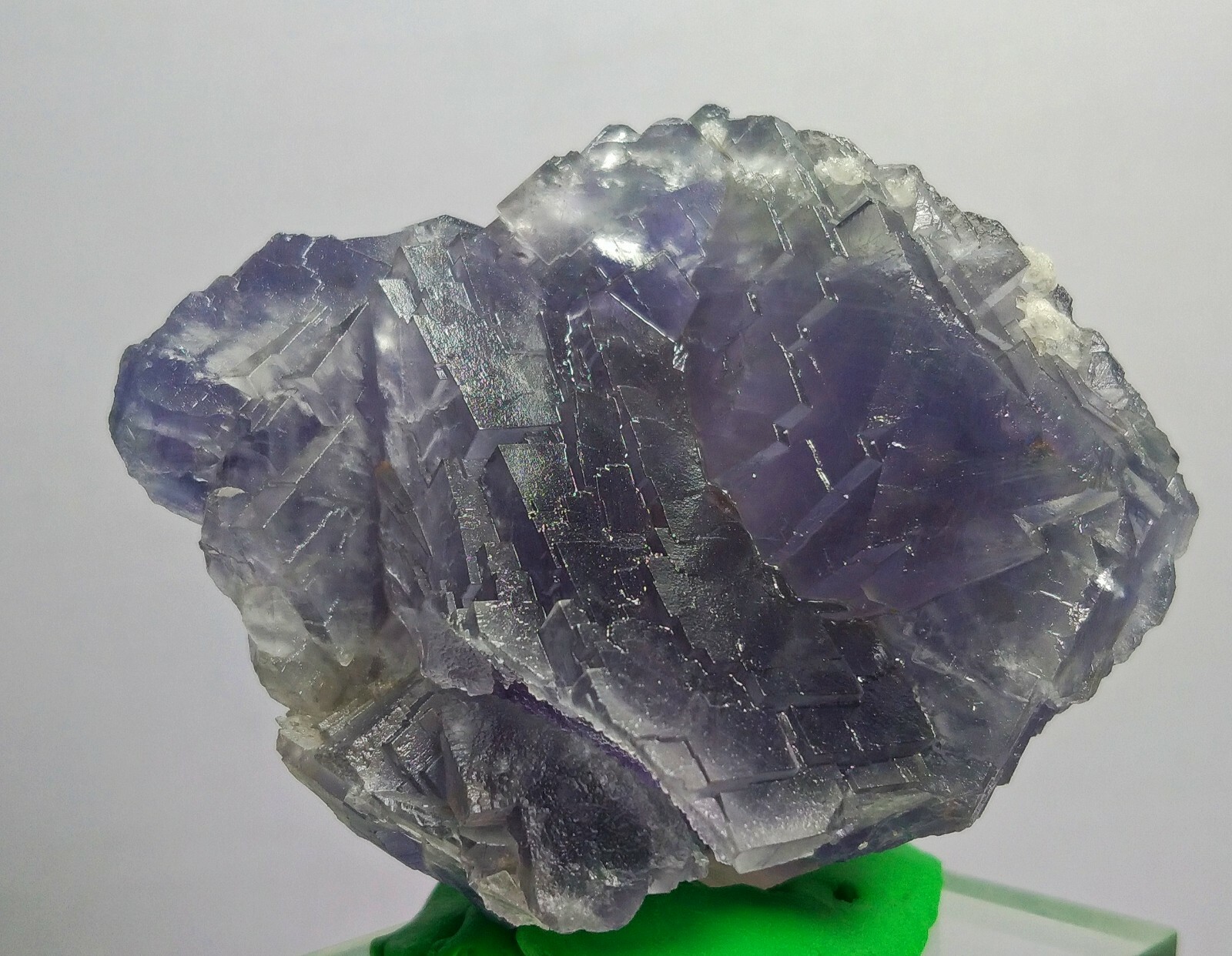 Natural fine quality aesthetic cubic blue fluorite crystal 264.4 grams ...