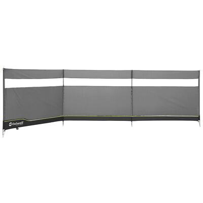 OUTWELL 5M x 125cm WIND BREAK 3 PANEL CHARCOAL GREY CAMPERVAN TENT ...