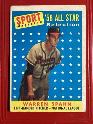Warren Spahn 1958 Topps All-Star Selection #494 Braves | eBay