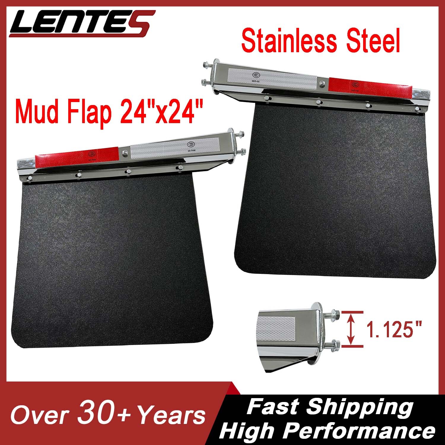 New Stainless Steel Mud Flap Hangers & Semi Truck Trailer Duty Mud Flap ...