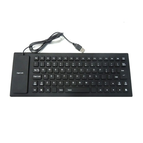 USB Silicone Rubber Waterproof 109 Keys Flexible Foldable Keyboard PC ...