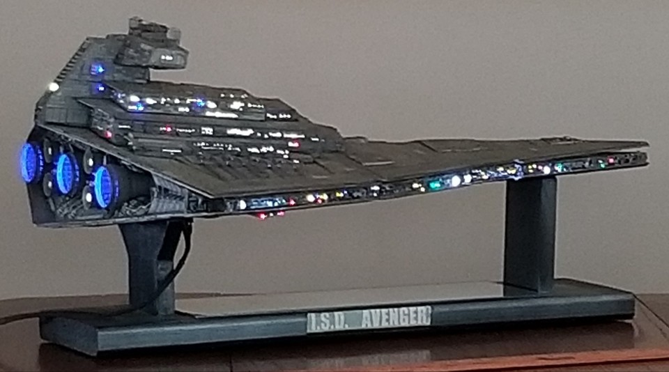 Assembled and LED Lighted Imperial Star Destroyer Scale Model 3D Star ...