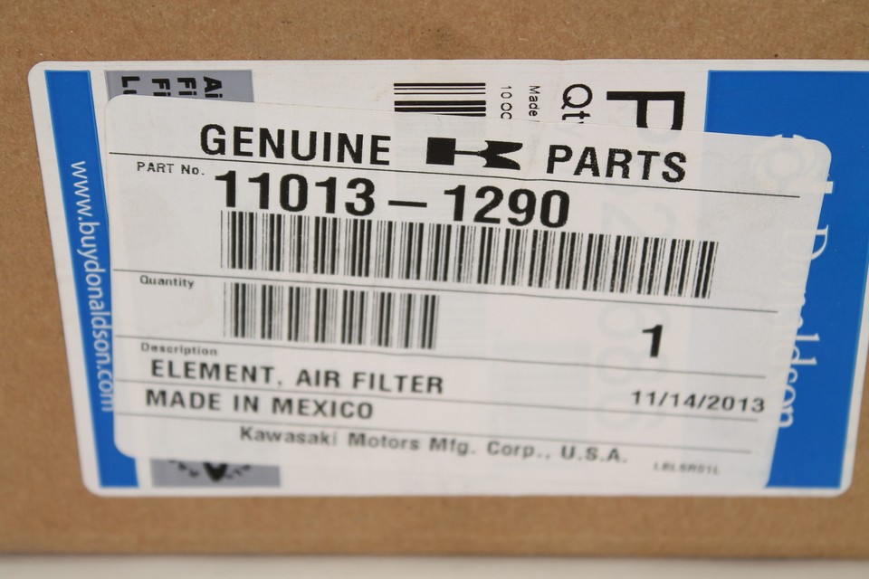 01-17 Genuine Kawasaki Mule Pro-FX 4010 3010 Air FIlter Element 11013 ...