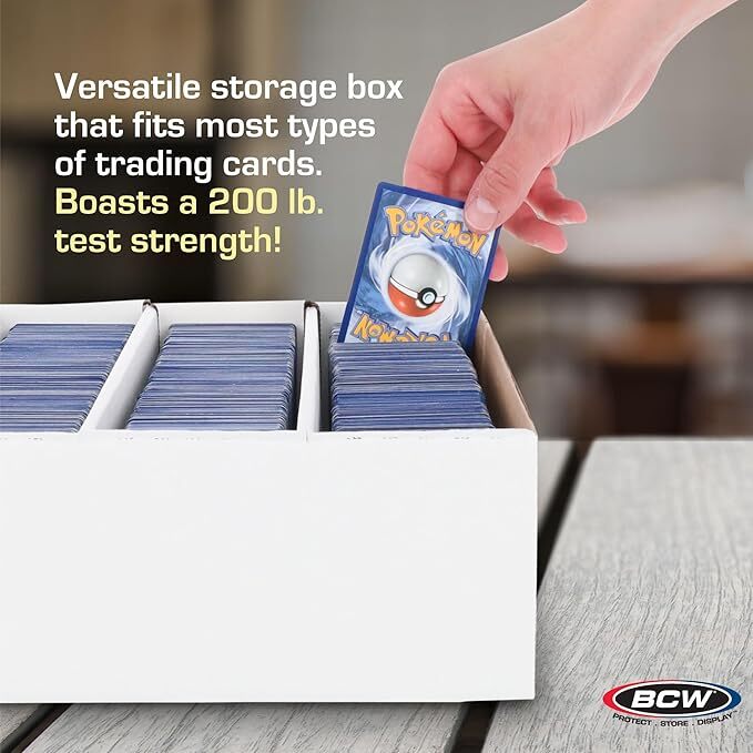 BCW 4ct Monster Trading Card Box Holds 3200 Cards Sports & Magic Card ...