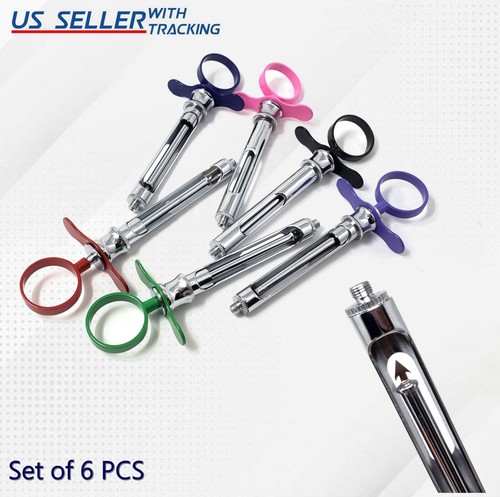 6Pc Dental Self Aspirating Syringes Anesthesia Surgical Lab Auto ...