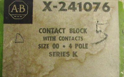 ALLEN BRADLEY X 241076 Size 00 4 Pole Series K Contact Block | eBay