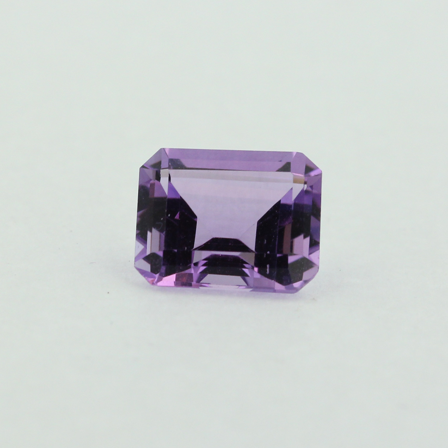 Loose Emerald Cut Genuine Natural Amethyst Stone Single Purple ...