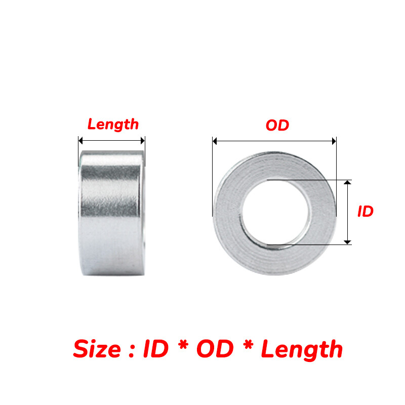 M10 Stainless Steel Spacers Bush Standoffs 13mm - 37mm OD Round Thick ...