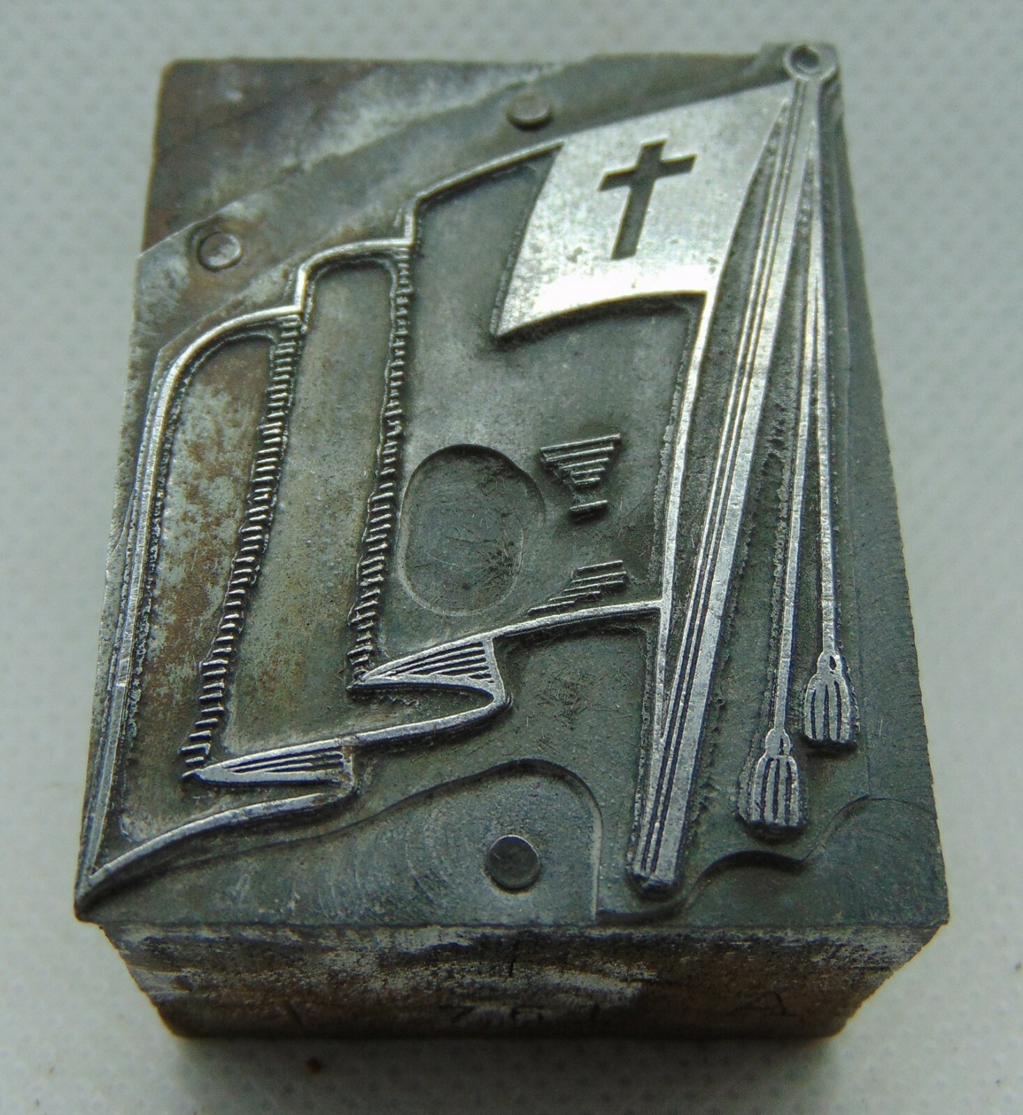 Vintage Printing Letterpress Printers Block Christian Flag | eBay