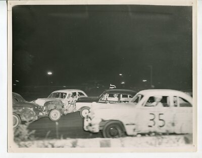 Mt. Clemens Speedway-Michigan-Crash-8x10-B&W-Racing Photo | eBay