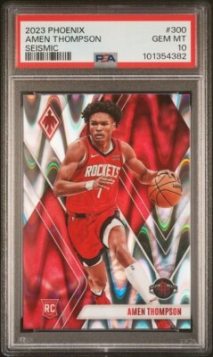 2023 Panini Phoenix #300 Amen Thompson Seismic RC /125 PSA 10 GEM ...