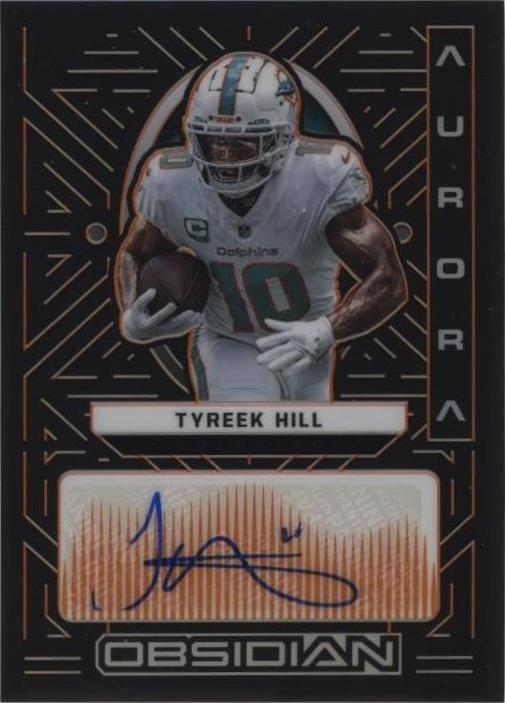 2022 Panini Obsidian - Aurora Autographs Tyreek Hill #AA-THI Electric ...