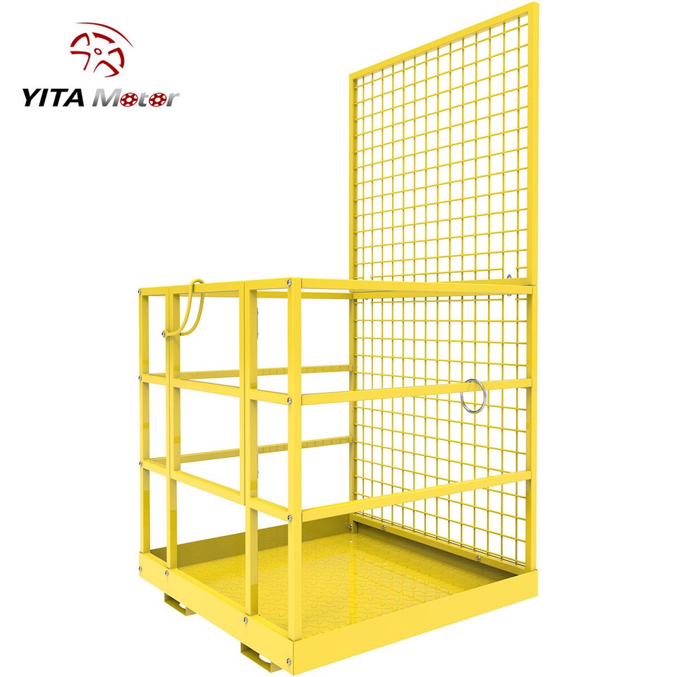 45"x43" 1300lbs Forklift Cage Work Platform Safety Cage Steel for ...