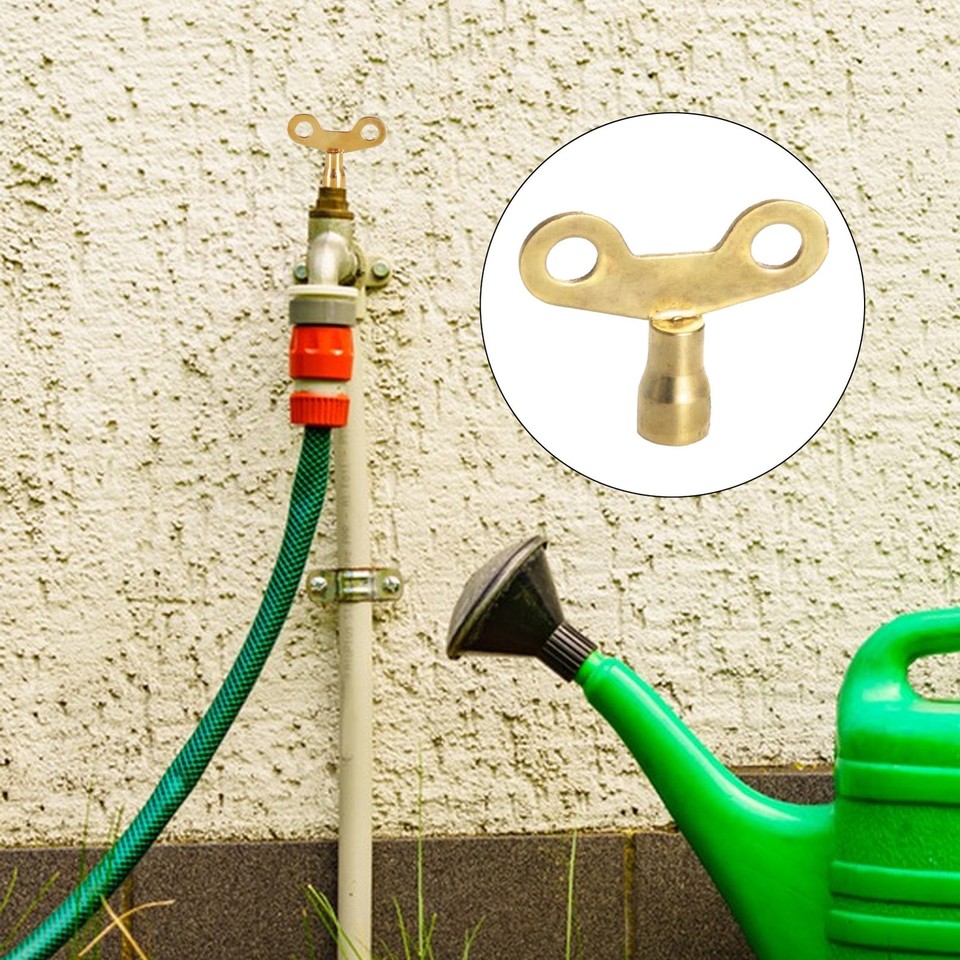 2pcs Lockshield Handle Key Pump Valve Stopcock Outside Garden Hose ...