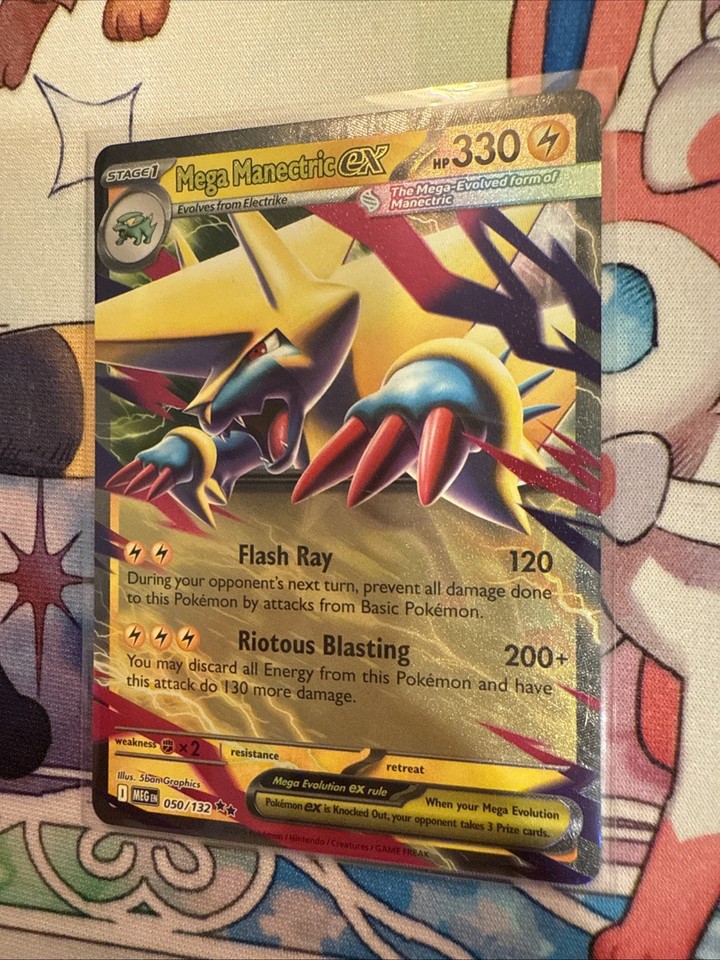 Pokémon TCG Mega Manectric ex 050/132 Mega Evolutions MINT/Near Mint | eBay