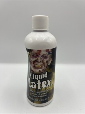 Liquid Latex 16 oz/1 Pint Bottle Halloween Horror Cosplay Facial Makeup ...