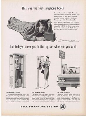 1961 Bell Telephone Telephone Booth walk-up phone & Drive Up Phone ...