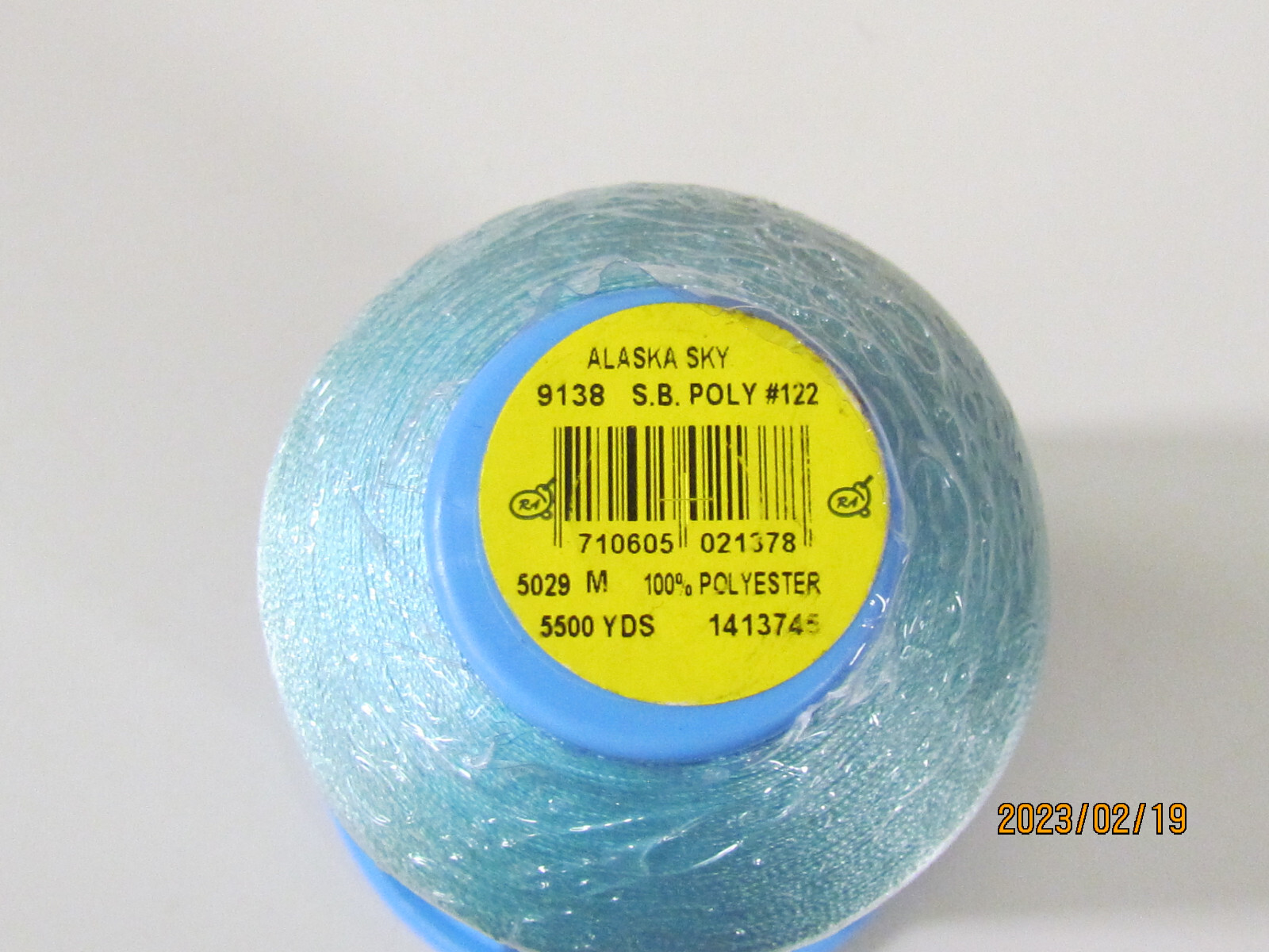A&E Robison-Anton Embroidery Thread 122 SB POLY, 5500 yards ALASKA SKY ...