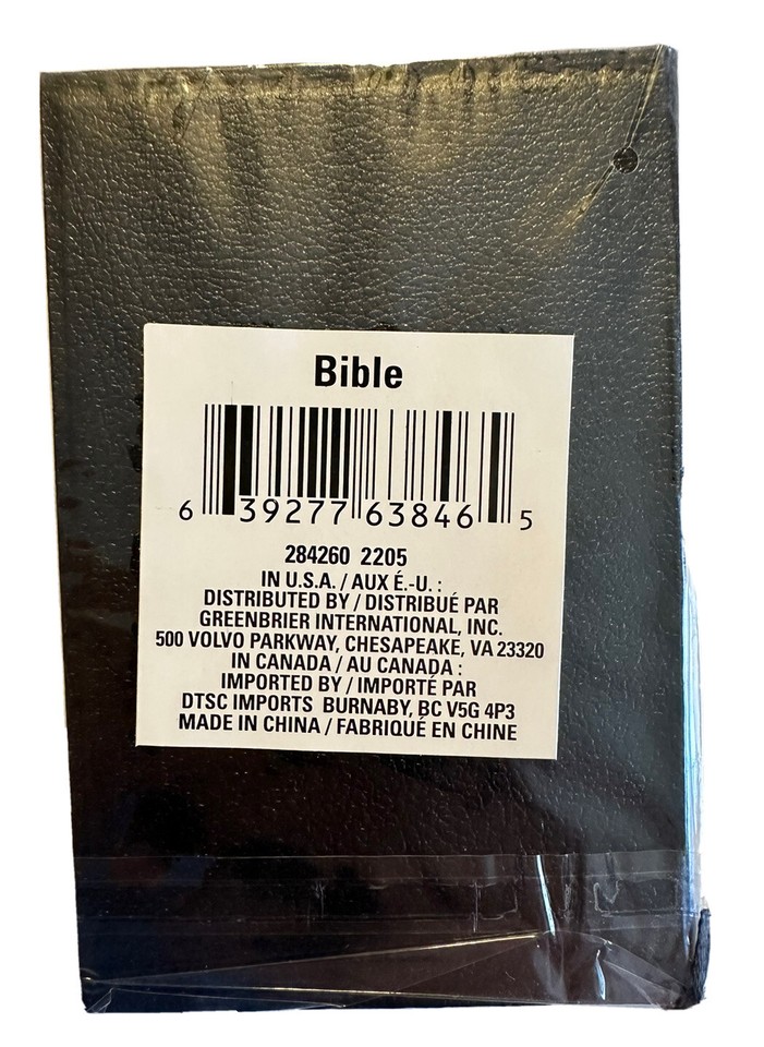 Holy Bible Miniature Pocket Bible New Testament KJV Black Cover ...