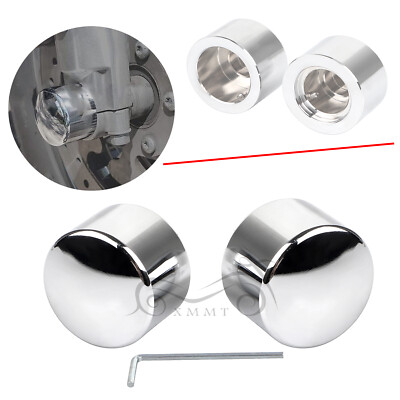 Chrome Front Axle Cap Nut Covers For Harley Street Road Electra Glide ...