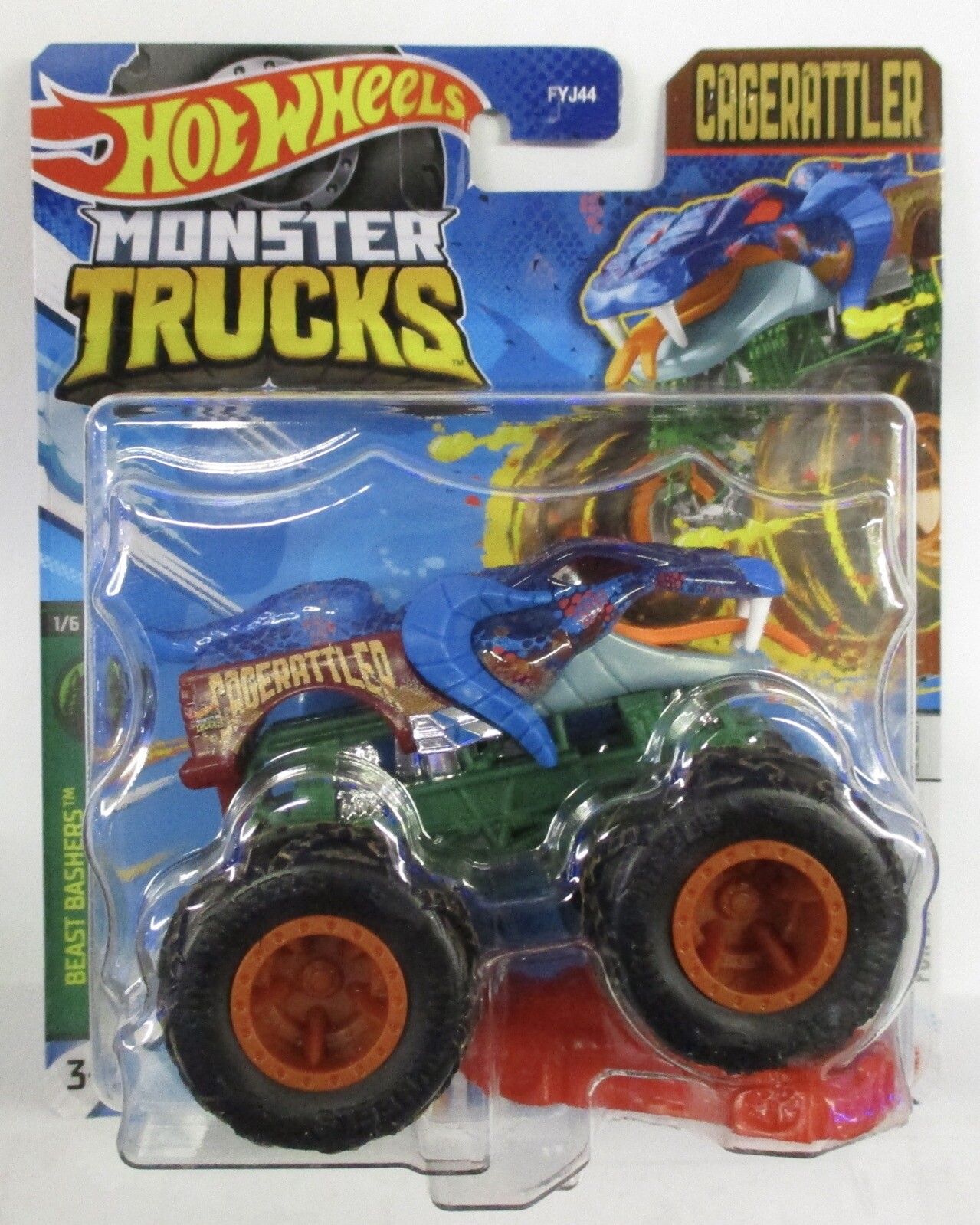 2024 HOT WHEELS MONSTER TRUCKS CAGE RATTLER BEAST BASHERS | eBay